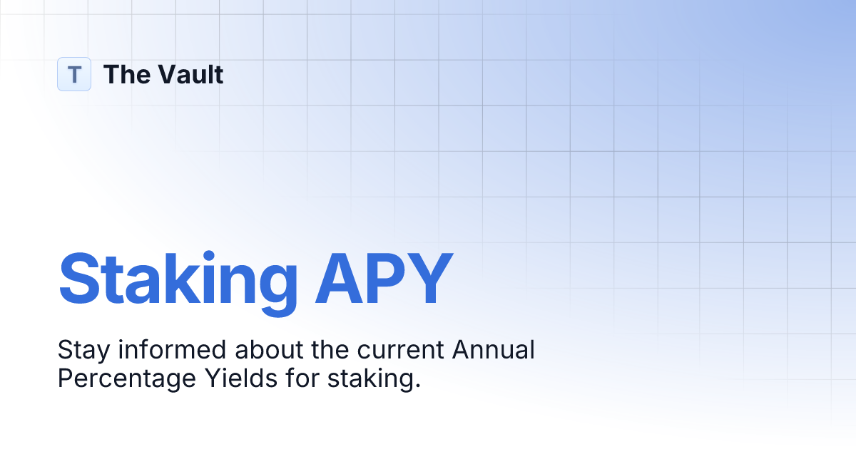 Staking APY | The Vault